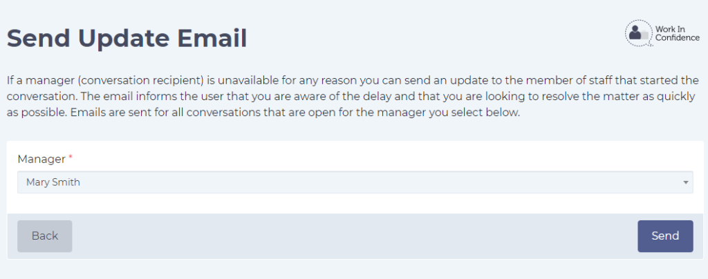 Send an Update Email when a Manager is Unavailable (Admin option ...